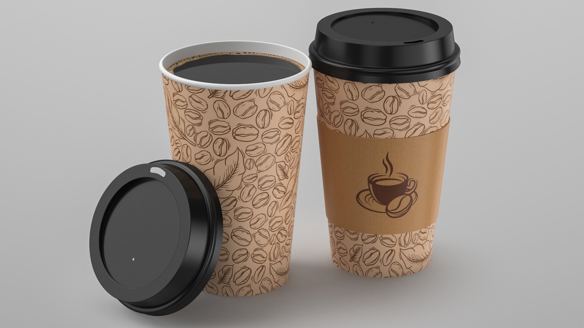 3D Model Dunkin Donuts Coffee Paper Cup - TurboSquid 1939889