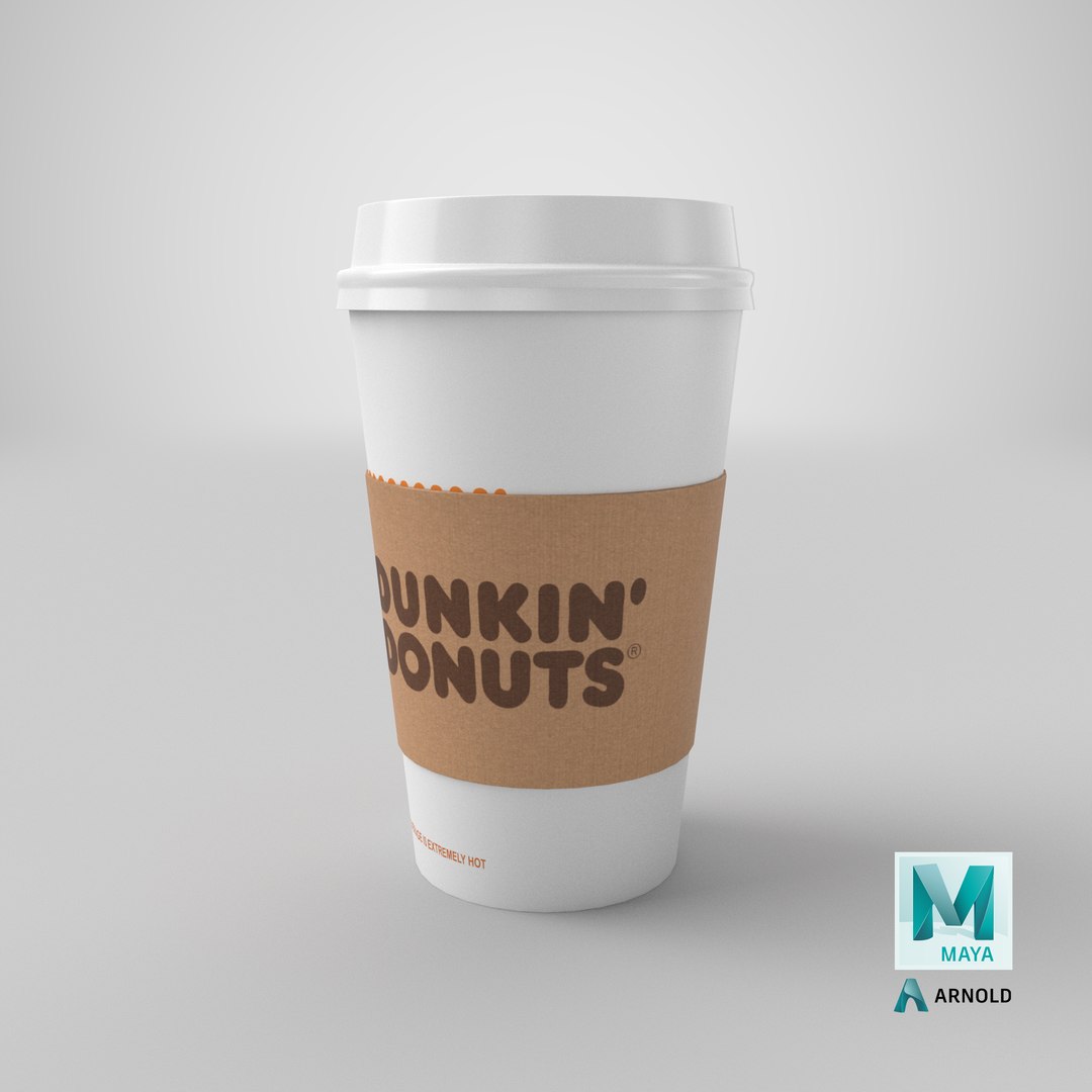 3D model Dunkin Donuts Coffee Paper Cup - TurboSquid 1939889