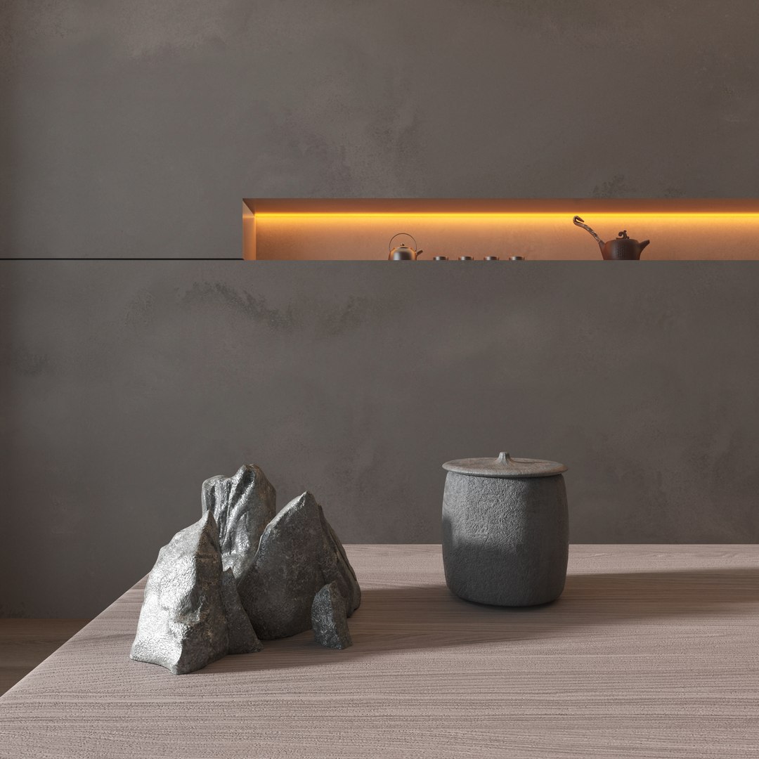 Chinese-style tea room 3D model Interior design style 3D model - TurboSquid 2167786