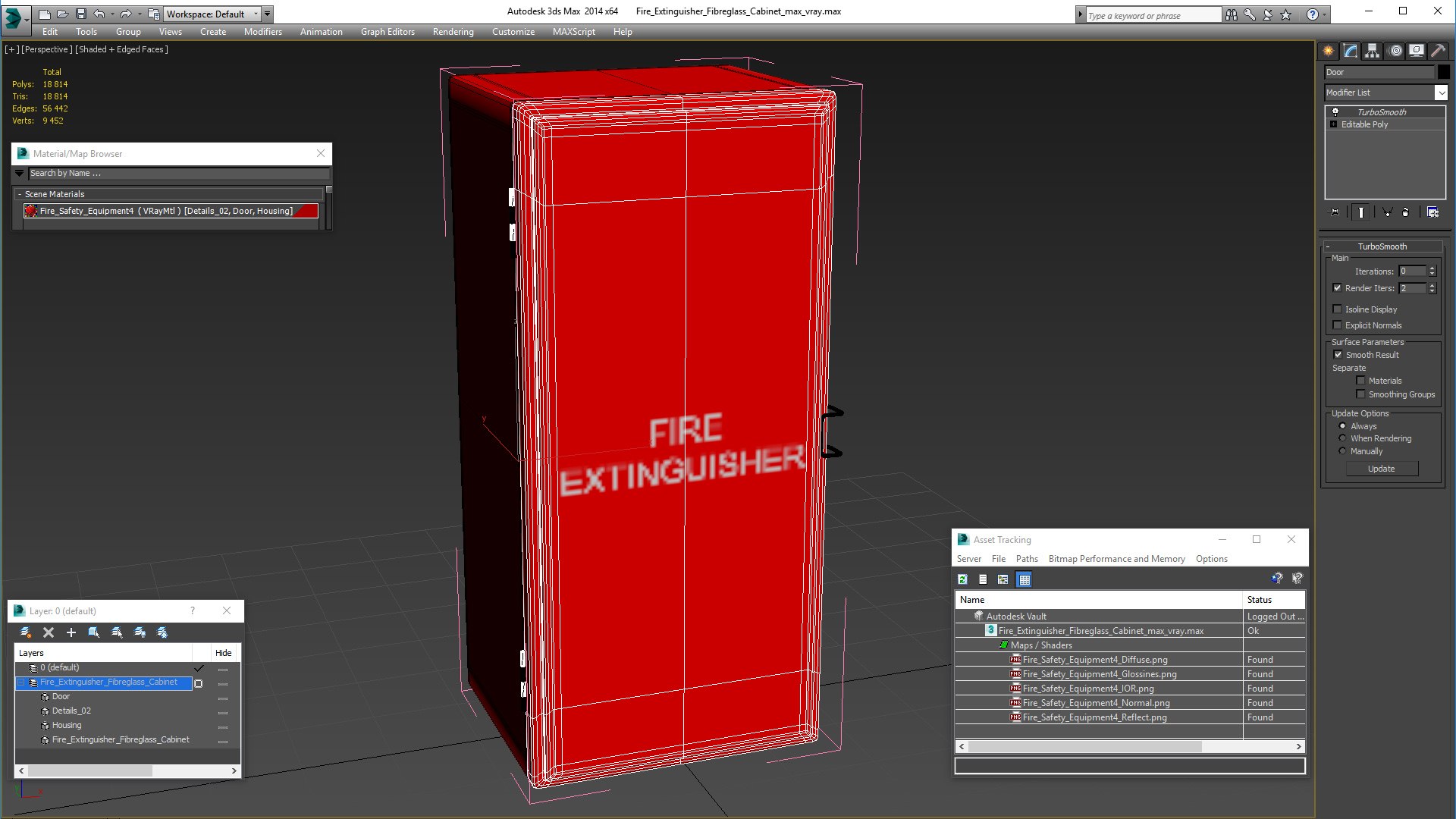 Extinguisher Fibreglass Cabinet 3D Model - TurboSquid 1684435