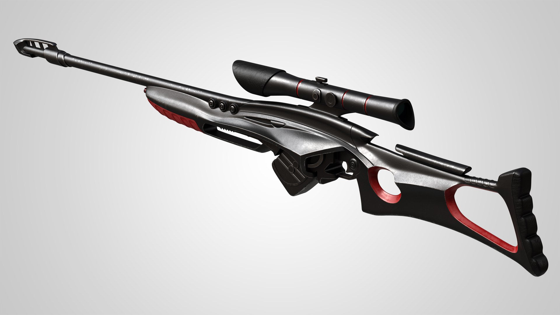 Sci-Fi Sniper Rifle 03 3D Model - TurboSquid 1997130