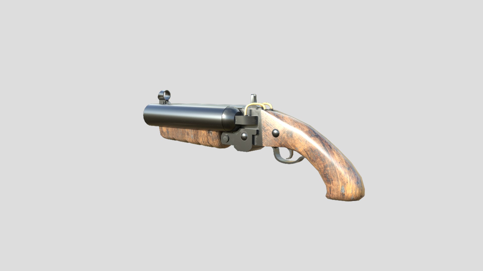 Thumper-Gun II 3D Low Poly-Game Ready Gun Model-014 3D model ...