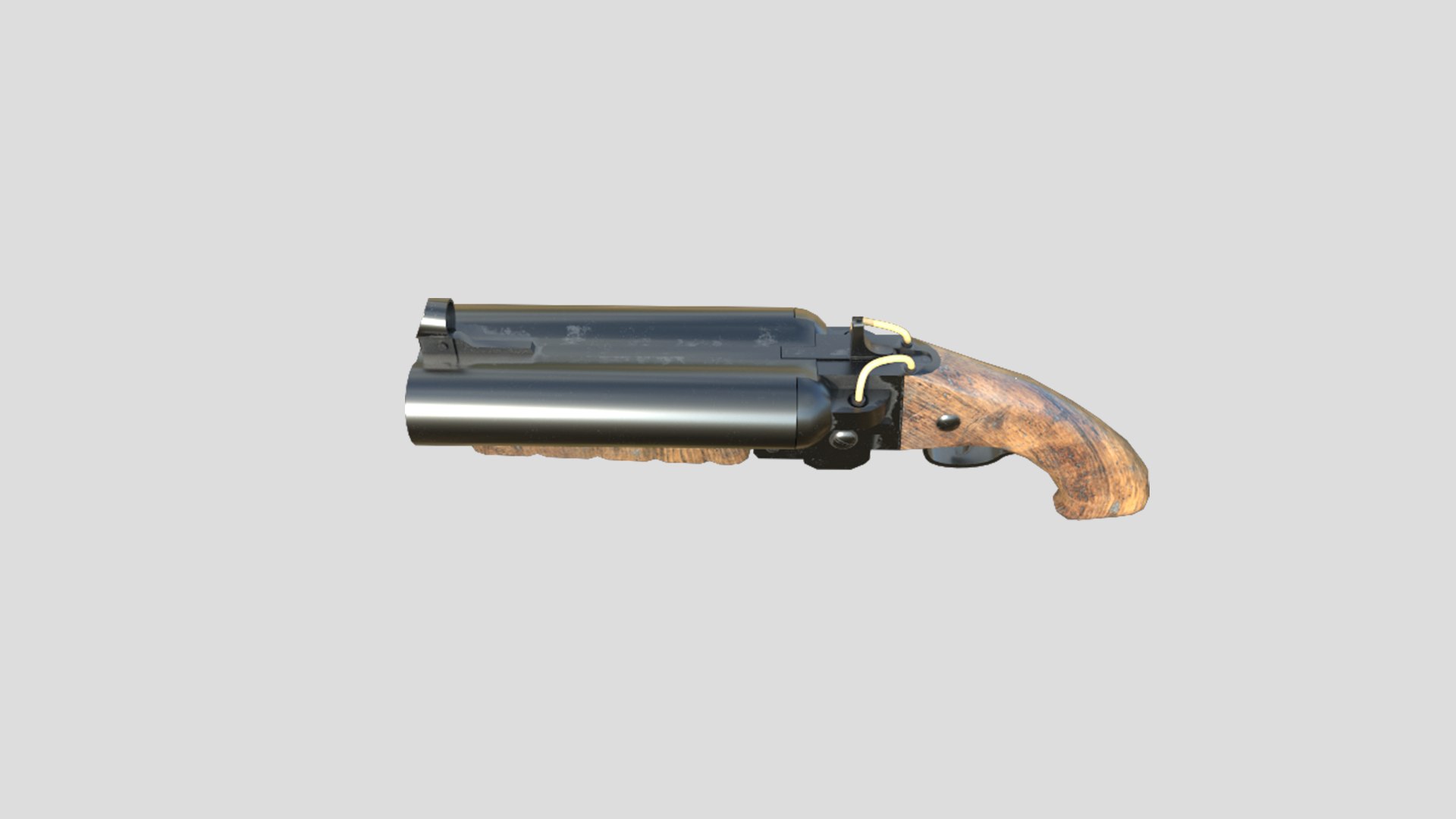 Thumper-Gun II 3D Low Poly-Game Ready Gun Model-014 3D model ...