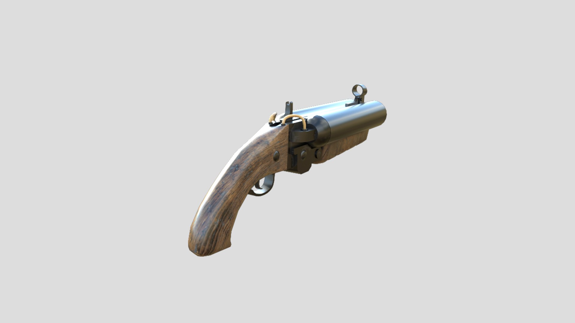 Thumper-Gun II 3D Low Poly-Game Ready Gun Model-014 3D model ...