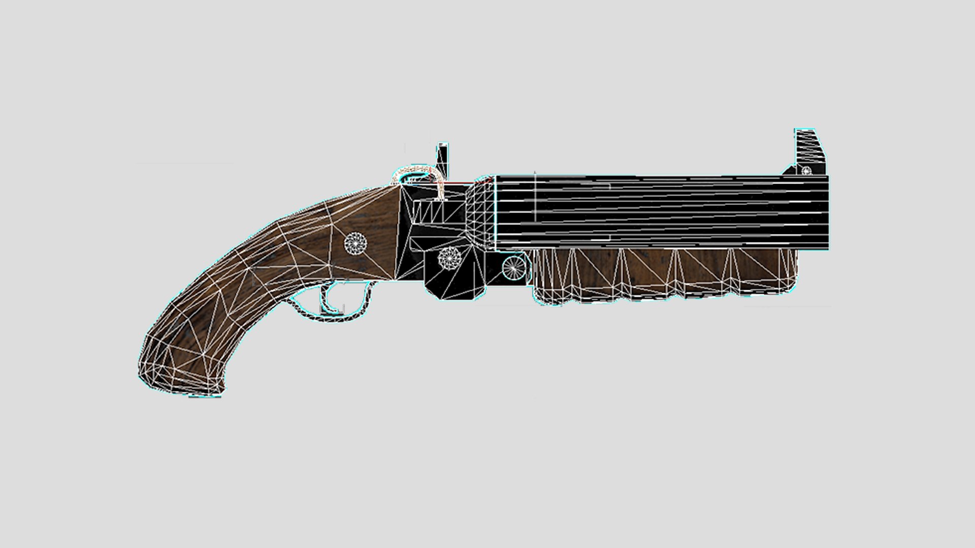 Thumper-Gun II 3D Low Poly-Game Ready Gun Model-014 3D model ...