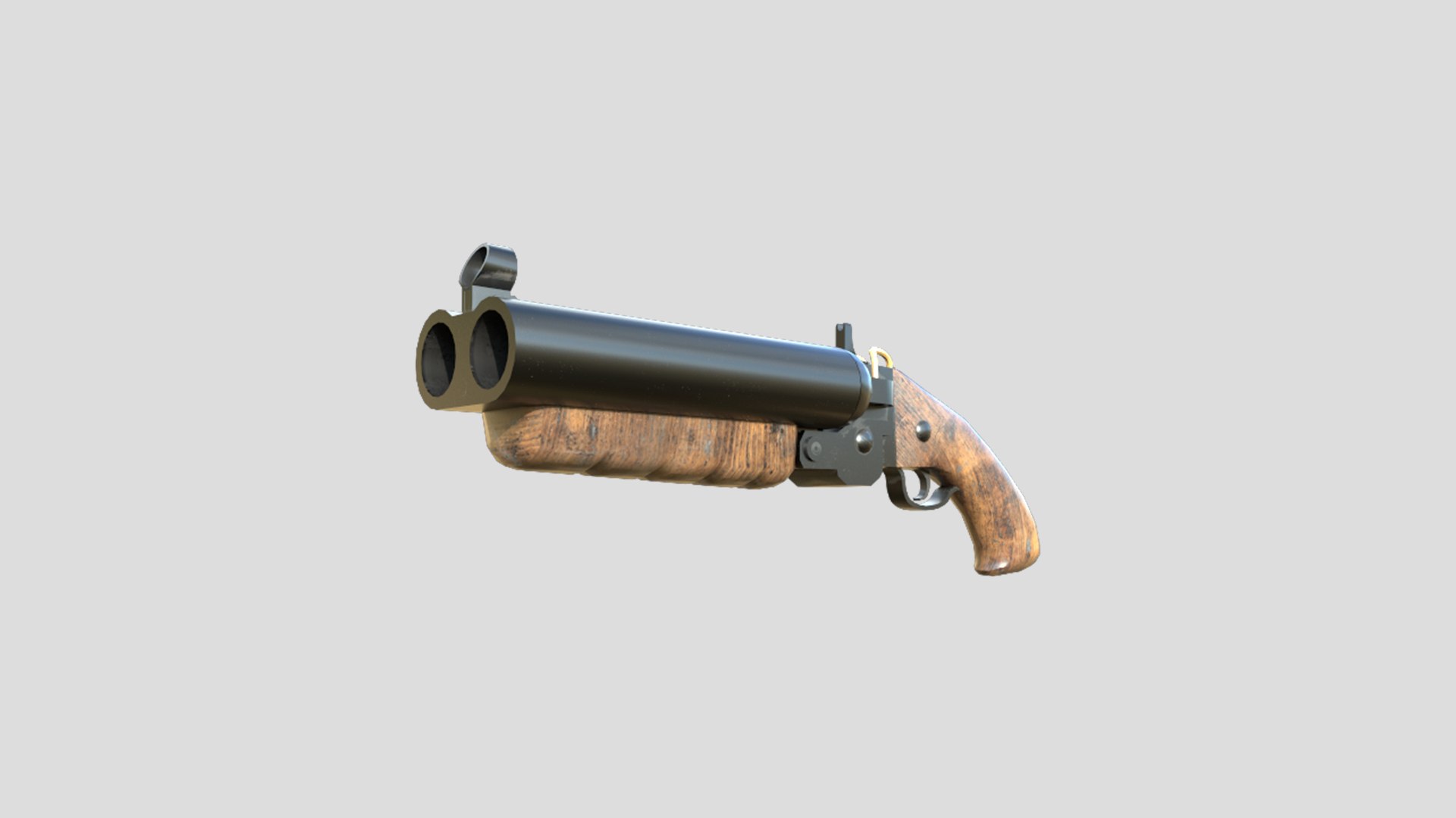 Thumper-Gun II 3D Low Poly-Game Ready Gun Model-014 3D model ...