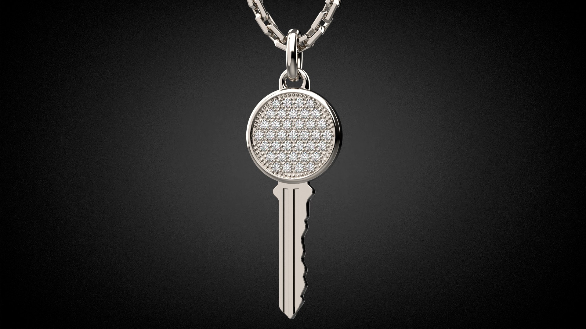 Gemstone Key Pendant P14 3D Print Model - TurboSquid 1805220