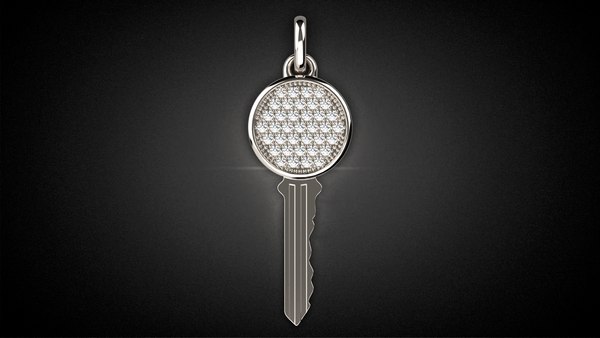 Gemstone key pendant P14 3D print model - TurboSquid 1805220