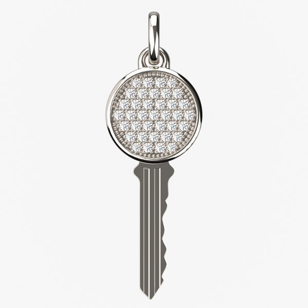 Gemstone key pendant P14 3D print model - TurboSquid 1805220