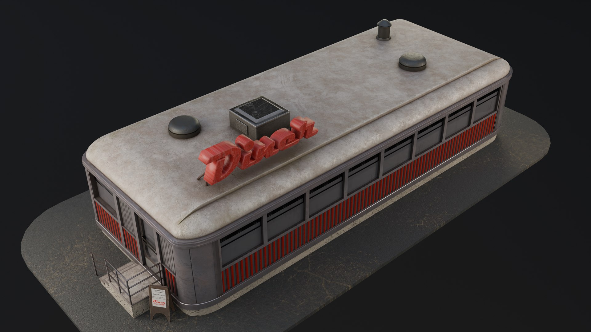 Diner 3D Model - TurboSquid 2387584