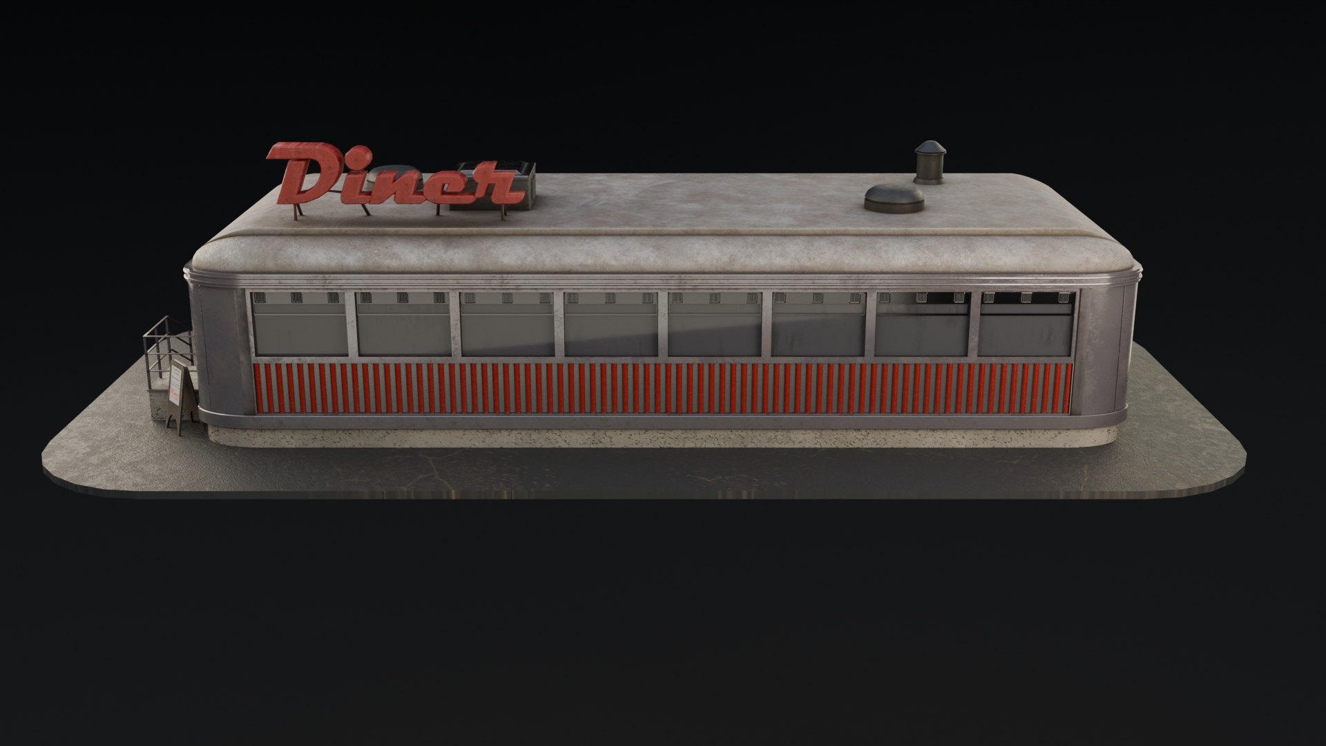 Diner 3D Model - TurboSquid 2387584