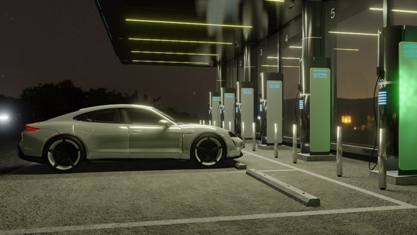 modèle 3D de Borne de recharge pour véhicules électriques - TurboSquid ...