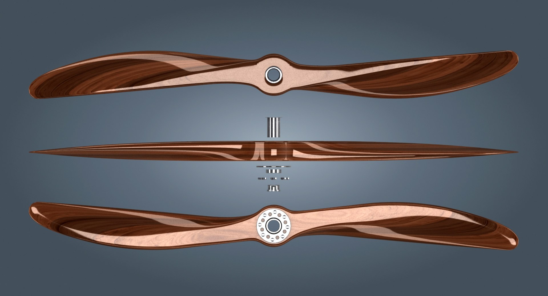 Wooden Propeller 3D Model - TurboSquid 1358787