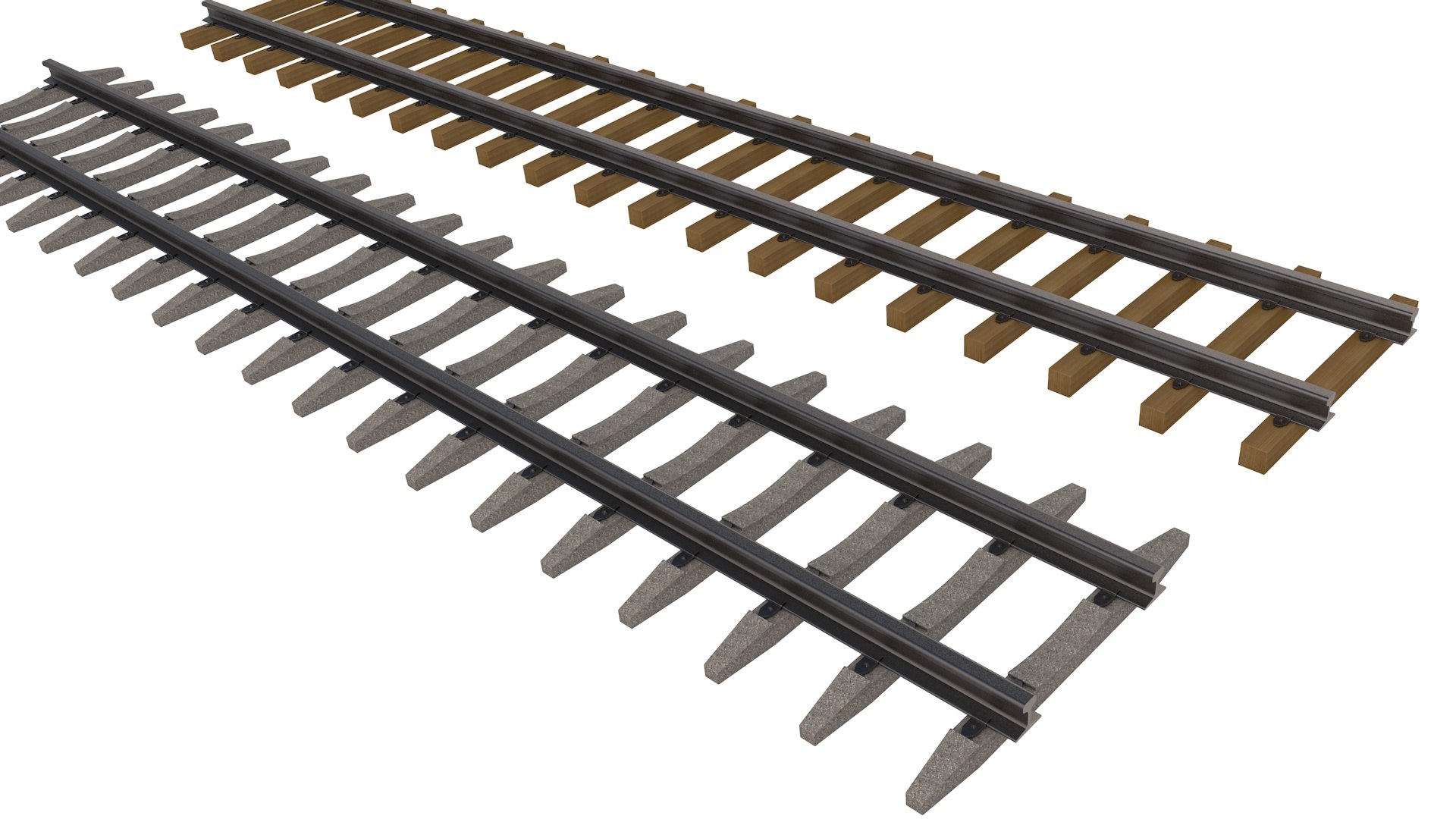 3D Model Railway Tracks Collection - TurboSquid 1811281