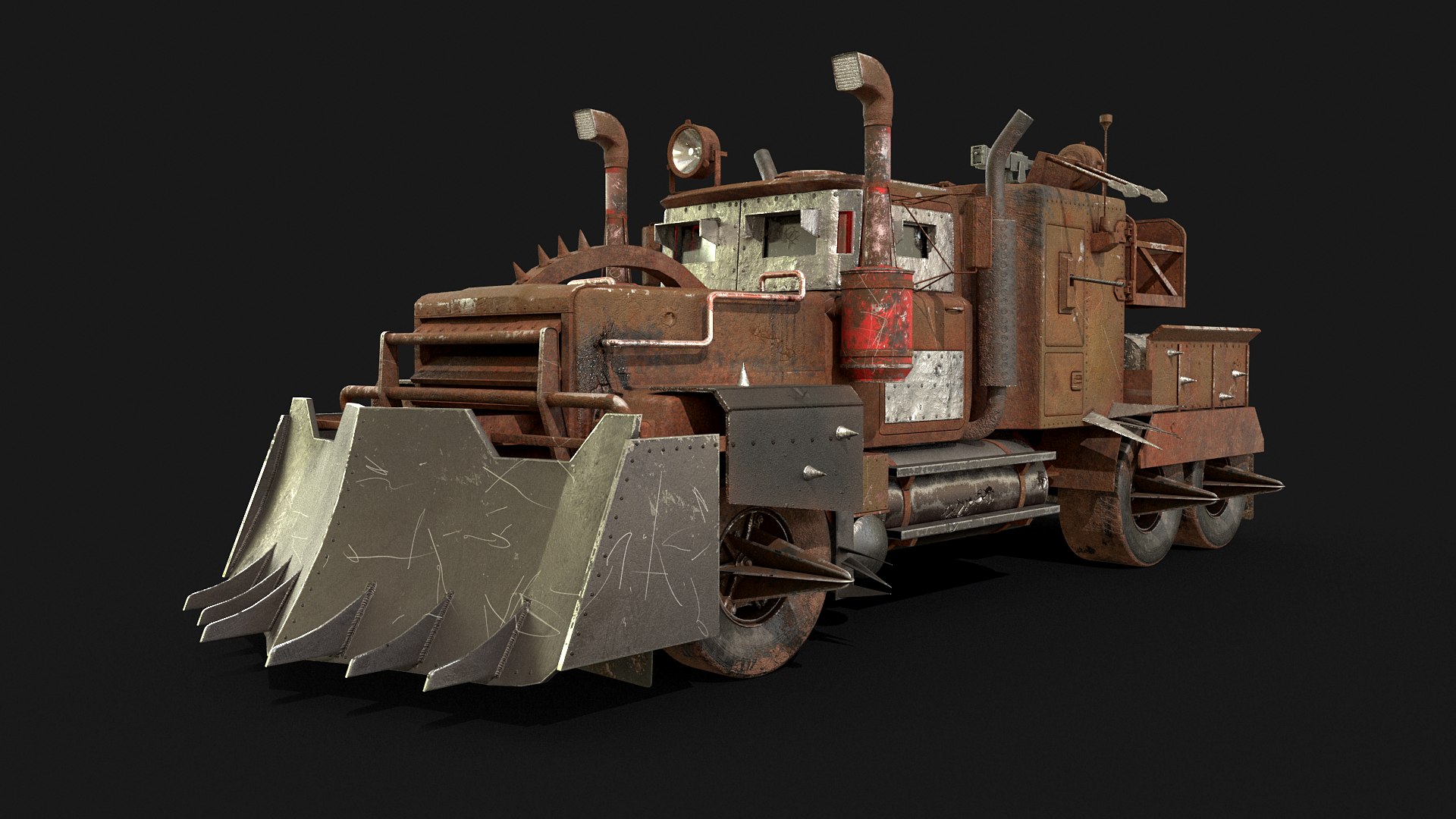 Post Apocalypse Truck model - TurboSquid 2029545