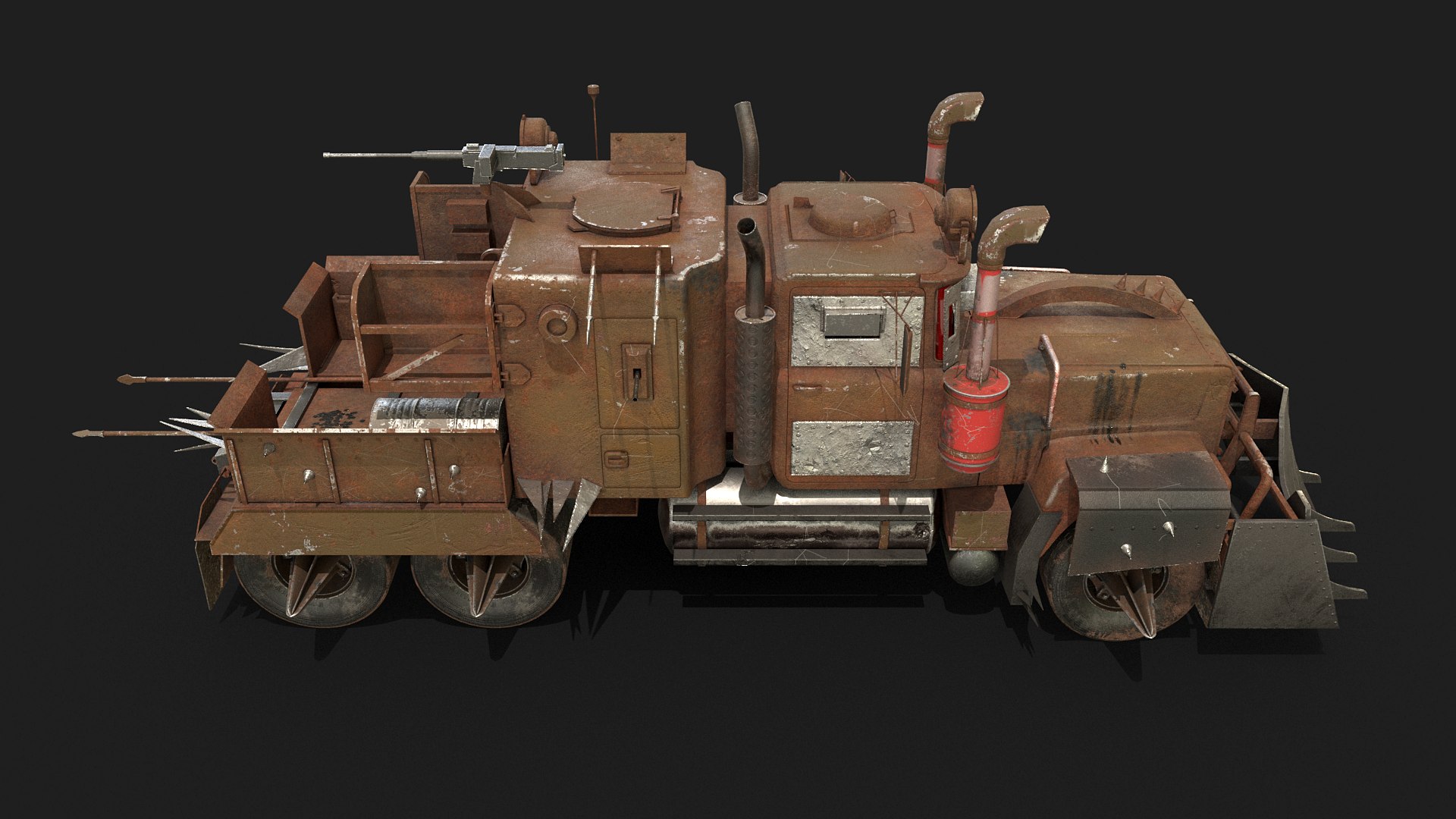 Post Apocalypse Truck Model - TurboSquid 2029545