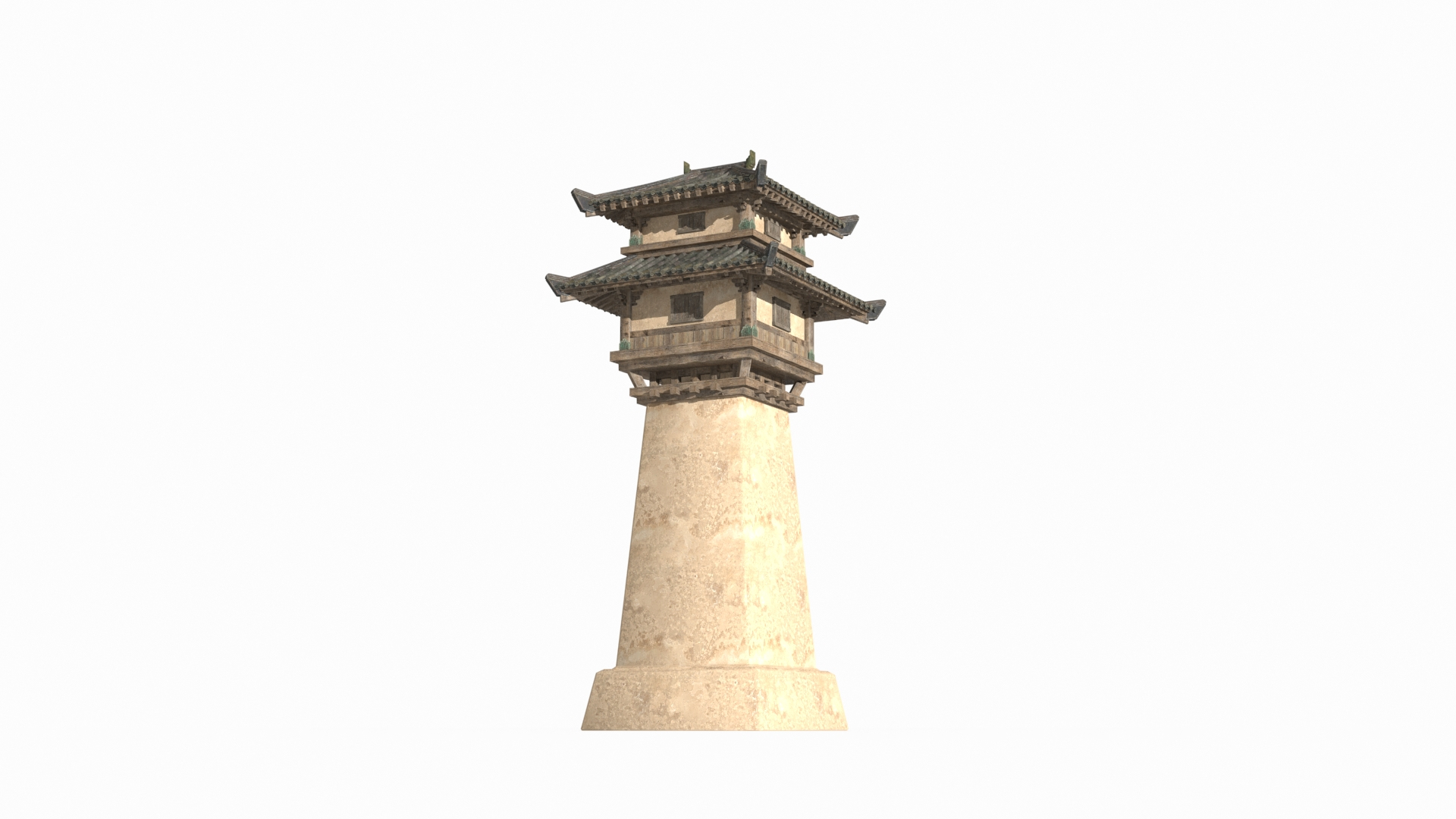 3D Asian Ancient Architecture Turret Lookout - TurboSquid 2028273