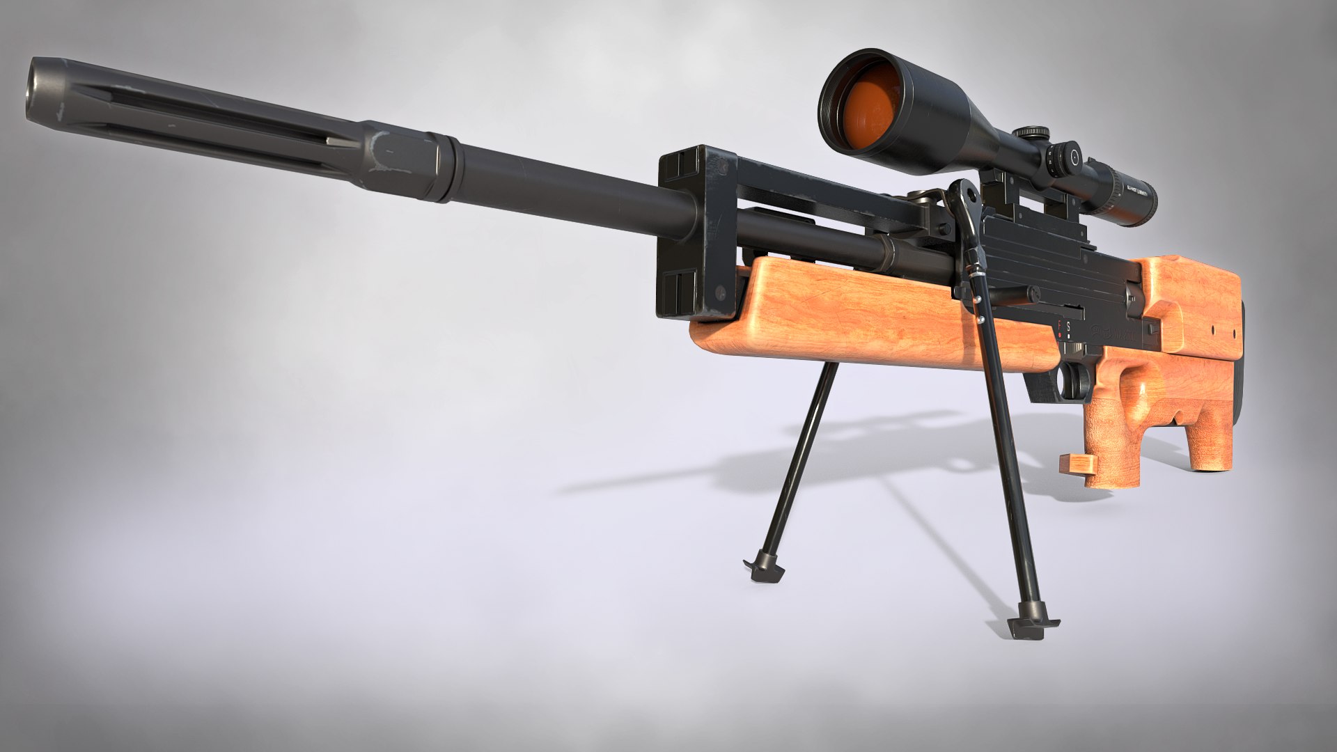3D model ready sniper rifle walther wa - TurboSquid 1189756
