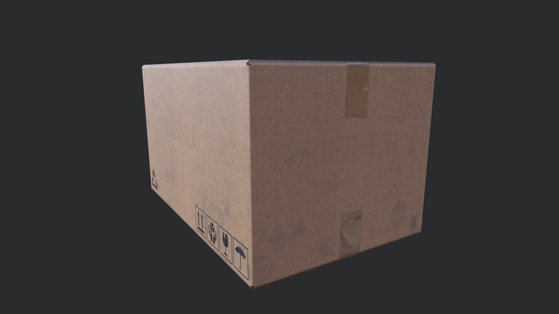 Cardboard Box 02 Model - TurboSquid 1702870