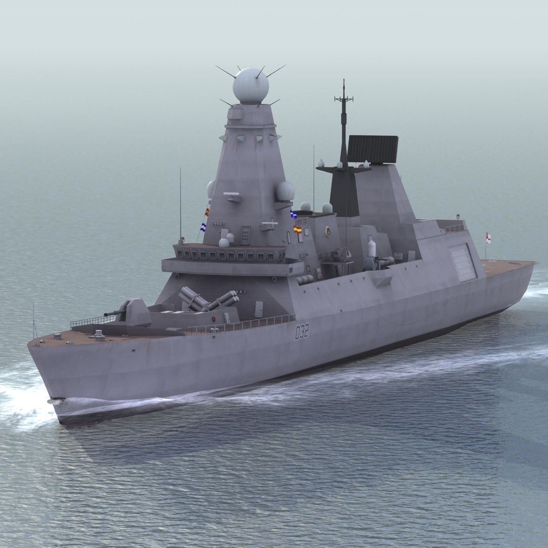 3dsmax type 45 daring class destroyer