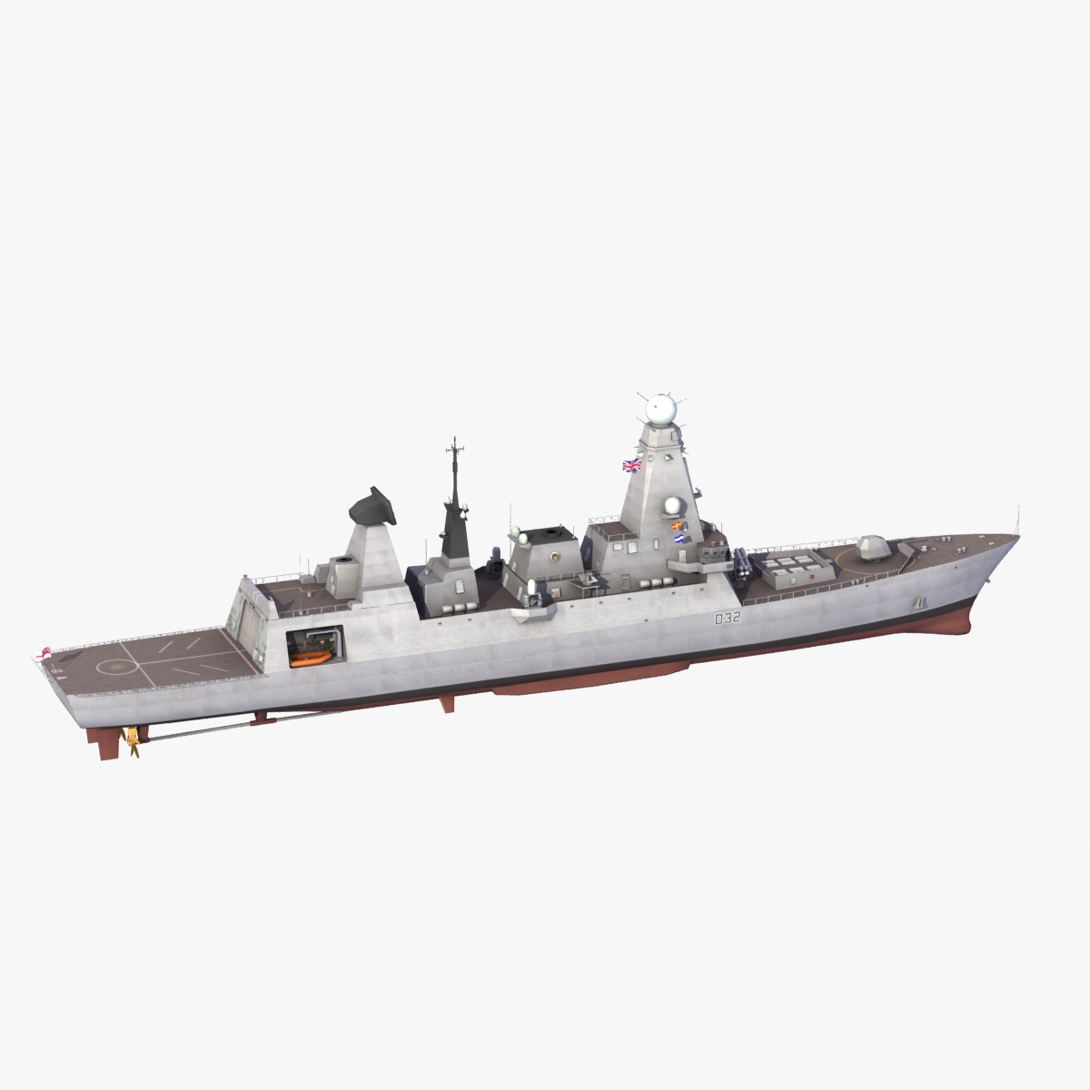 3dsmax type 45 daring class destroyer