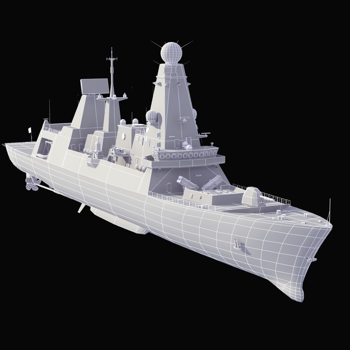 3dsmax type 45 daring class destroyer