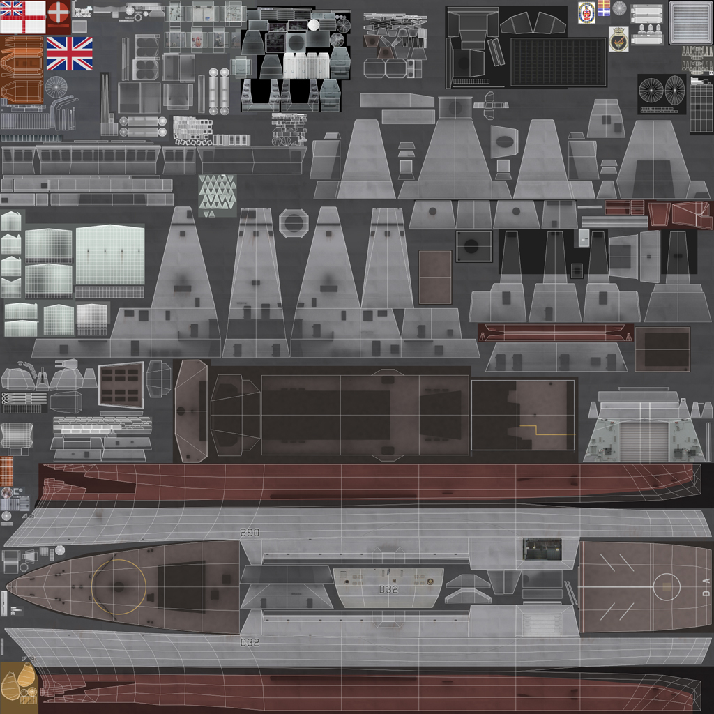 3dsmax type 45 daring class destroyer