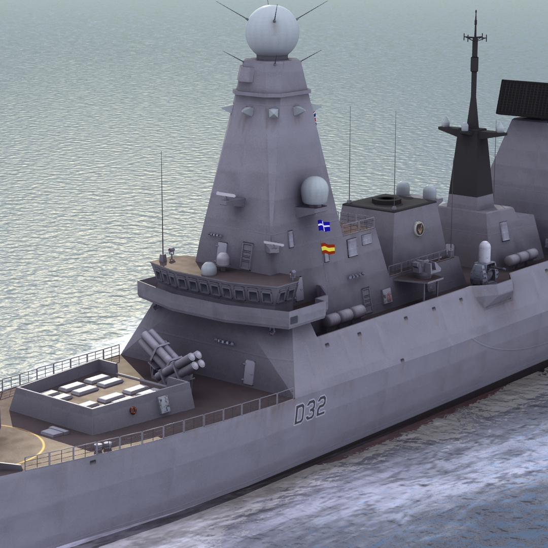 3dsmax type 45 daring class destroyer