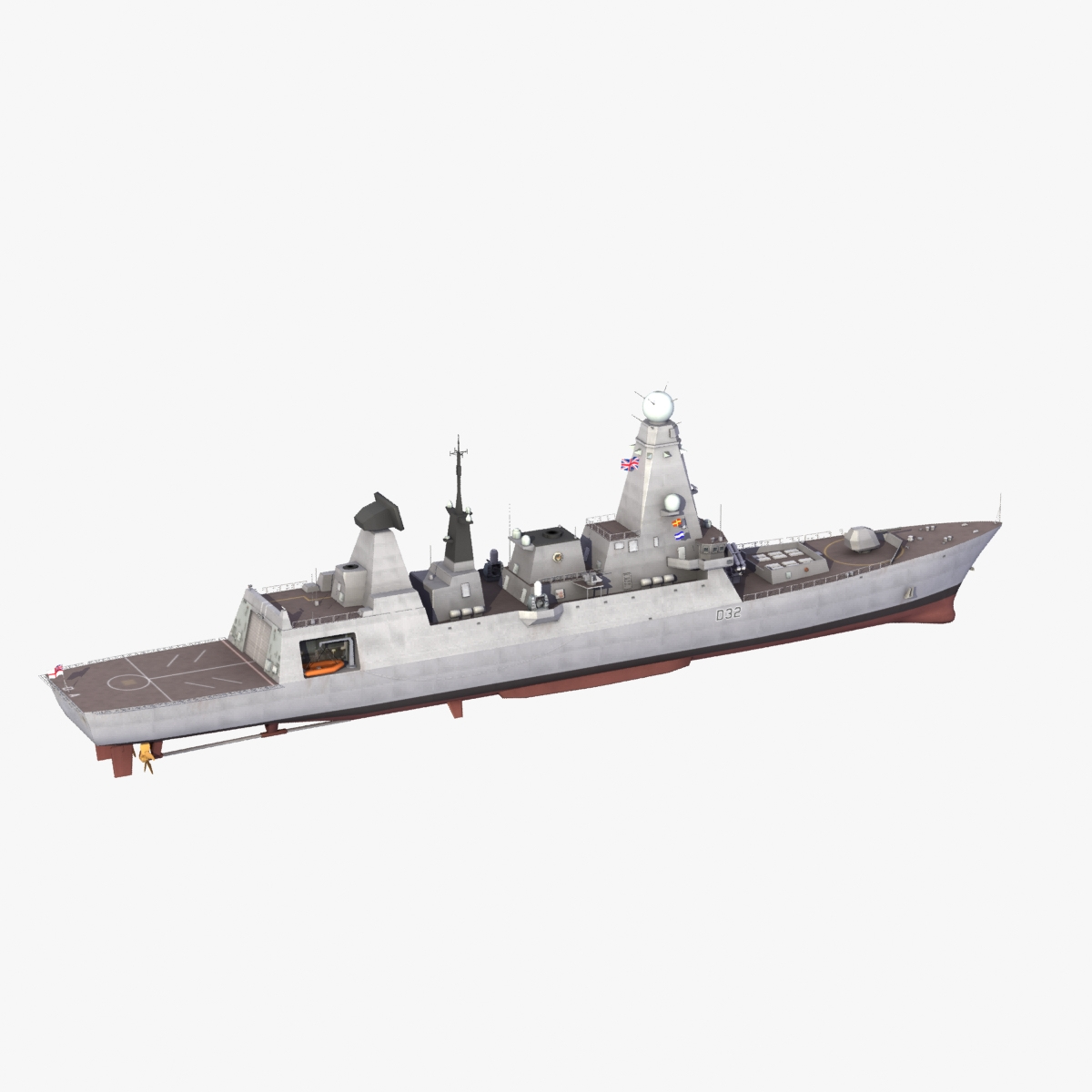 3dsmax type 45 daring class destroyer