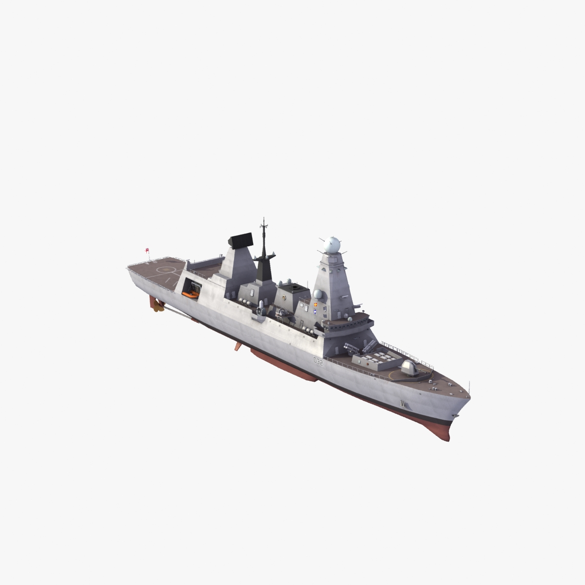 3dsmax type 45 daring class destroyer