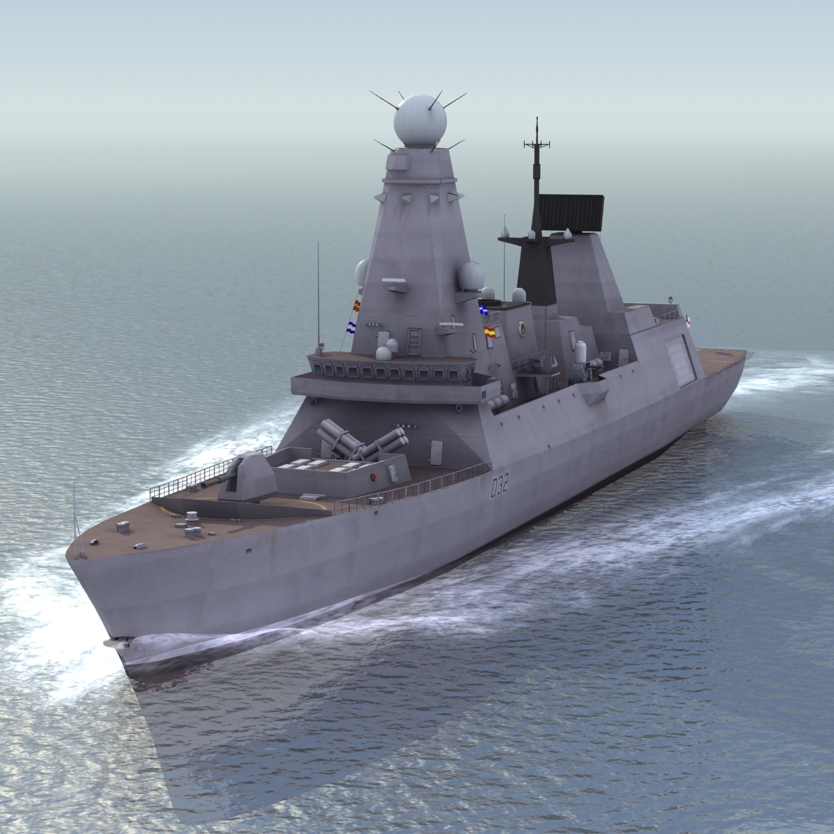 3dsmax type 45 daring class destroyer