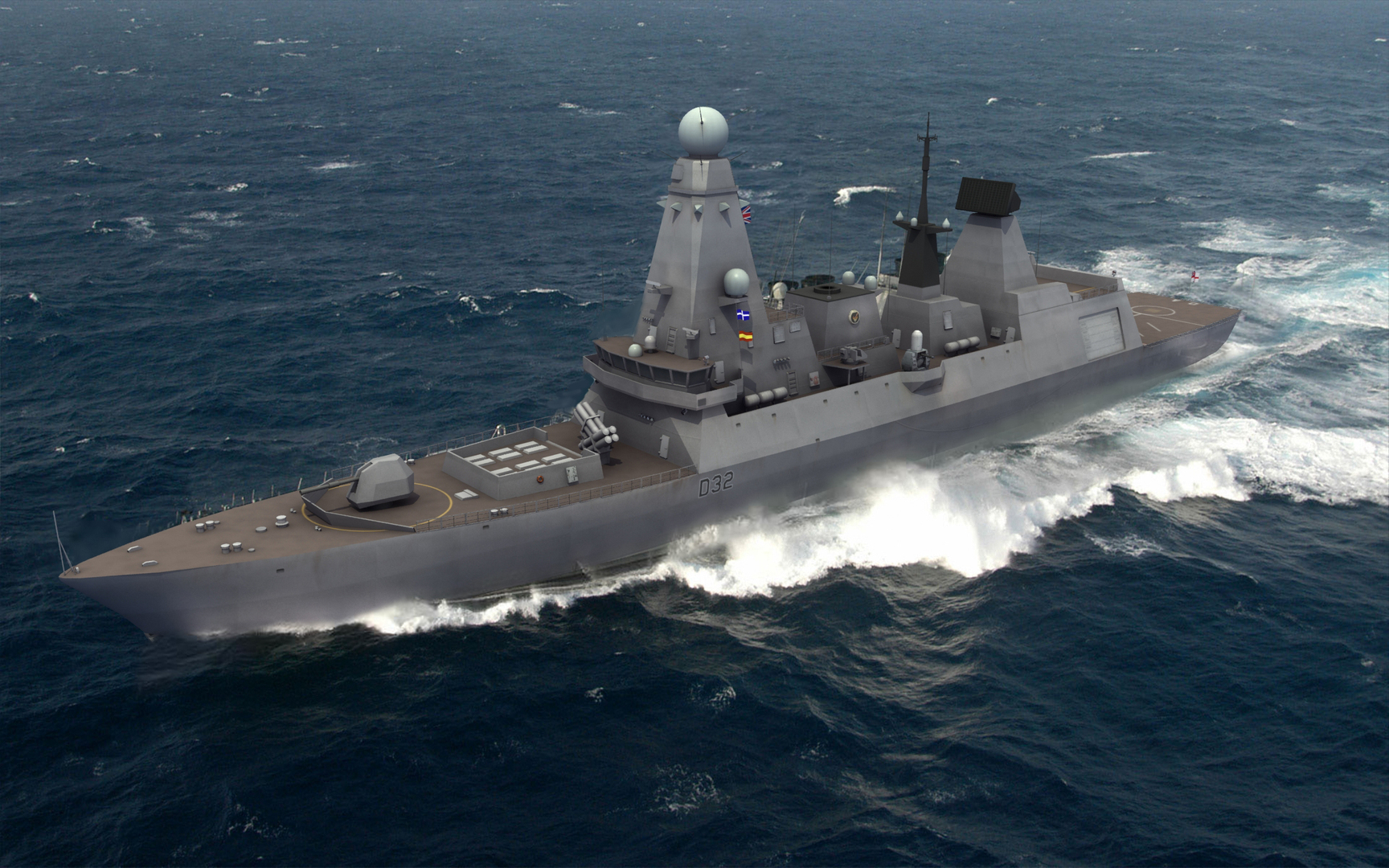3dsmax type 45 daring class destroyer