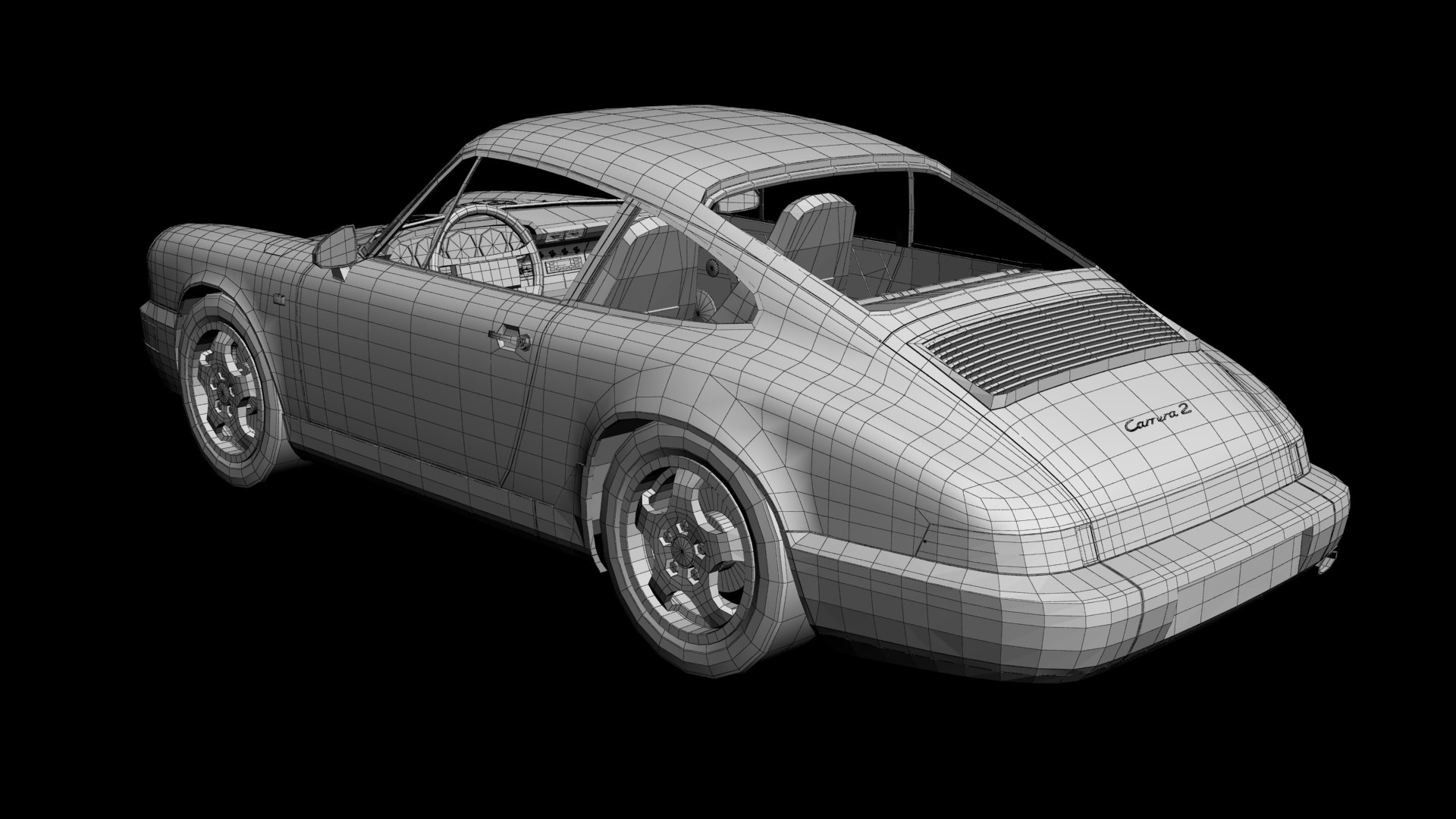 3D Porsche 911 964 Carrera 2 - TurboSquid 2050942