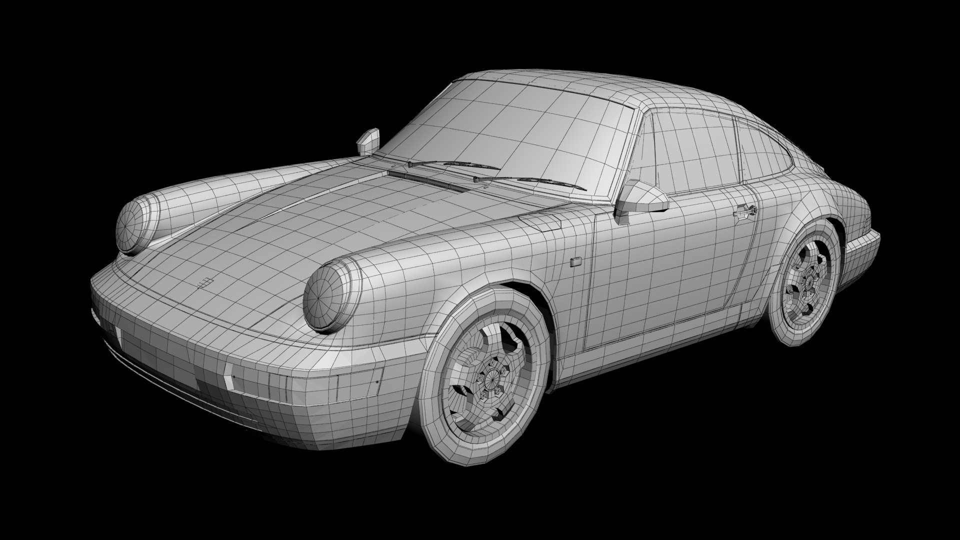 3D Porsche 911 964 Carrera 2 - TurboSquid 2050942