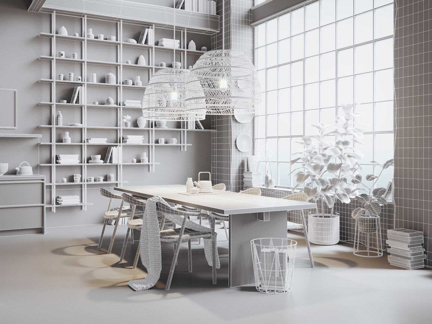 3D Boho Design Interior Scene For Cinema 4D And Vray 6 ACES 3D - TurboSquid 2279593