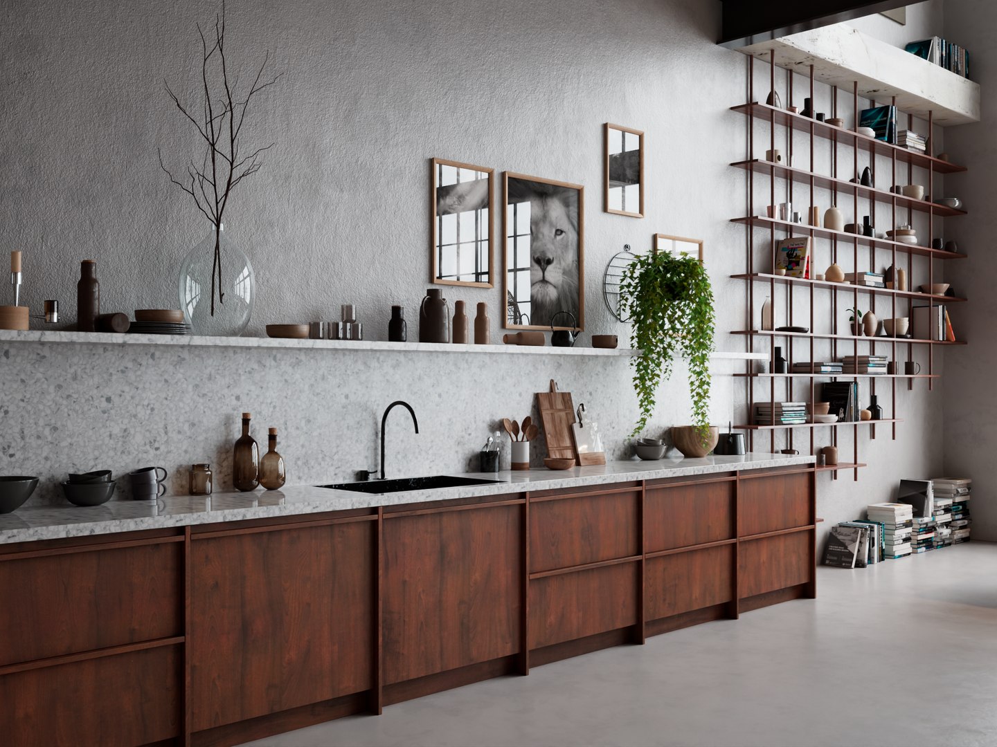 3D Boho Design Interior Scene For Cinema 4D And Vray 6 ACES 3D ...