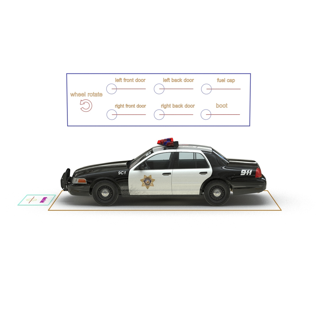 3d crown victoria police car