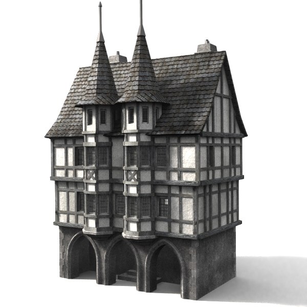 3ds medieval building