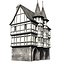 3d medieval townbuilding model