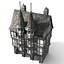 3d medieval townbuilding model