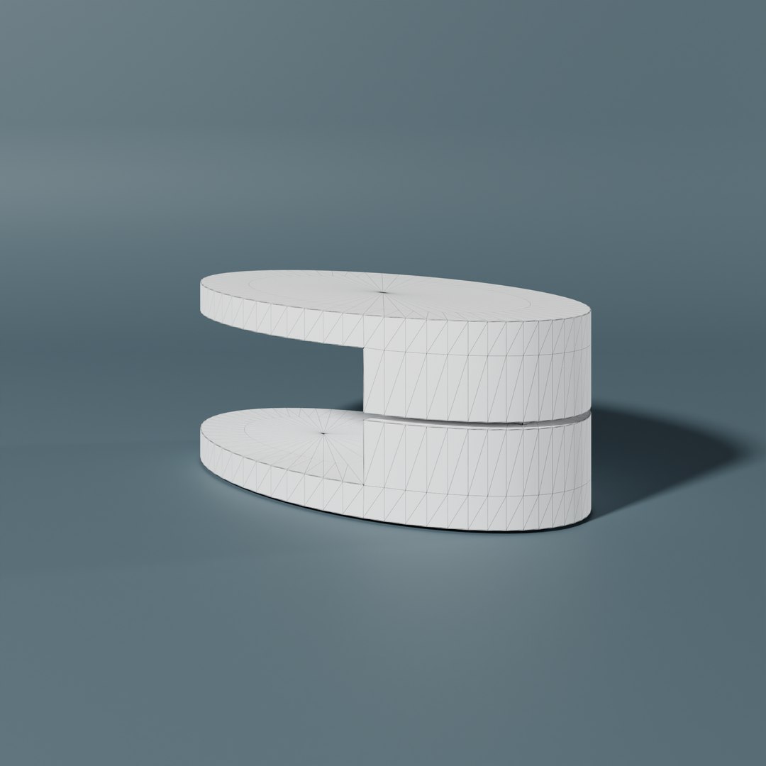 Realistic 3D Model Of A Coffee Table In A Minimalistic Design 3D Model ...