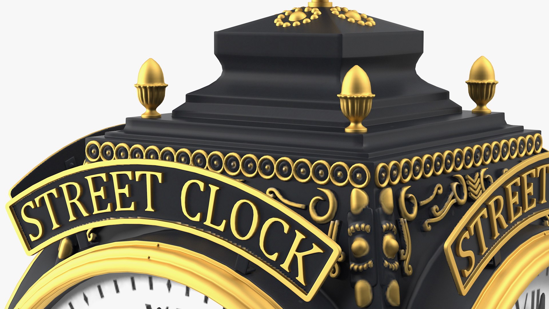 City street clock black model - TurboSquid 1518218