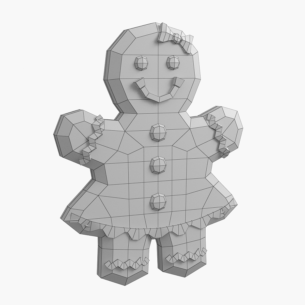 gingerbread cookie ginger 3d max