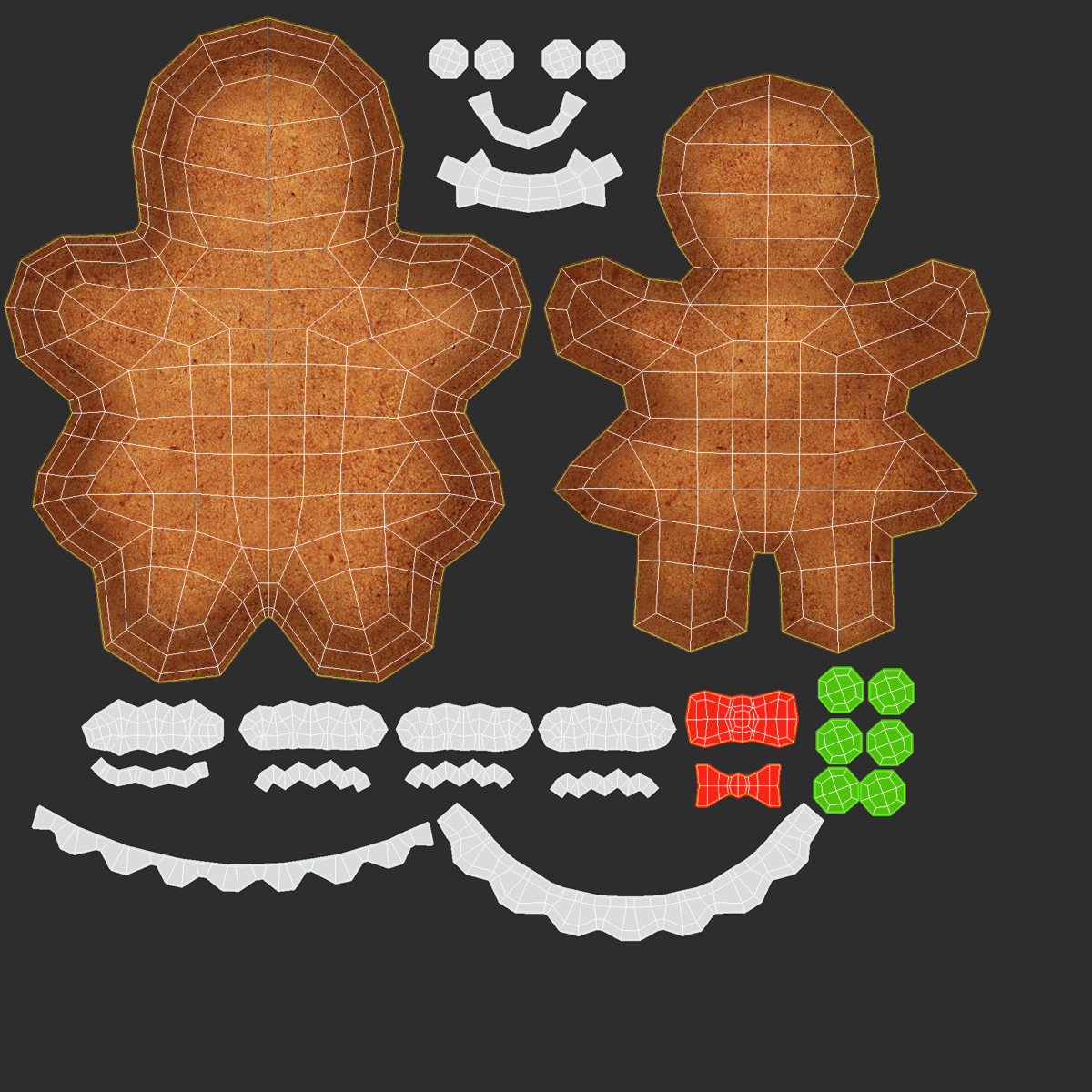 gingerbread cookie ginger 3d max