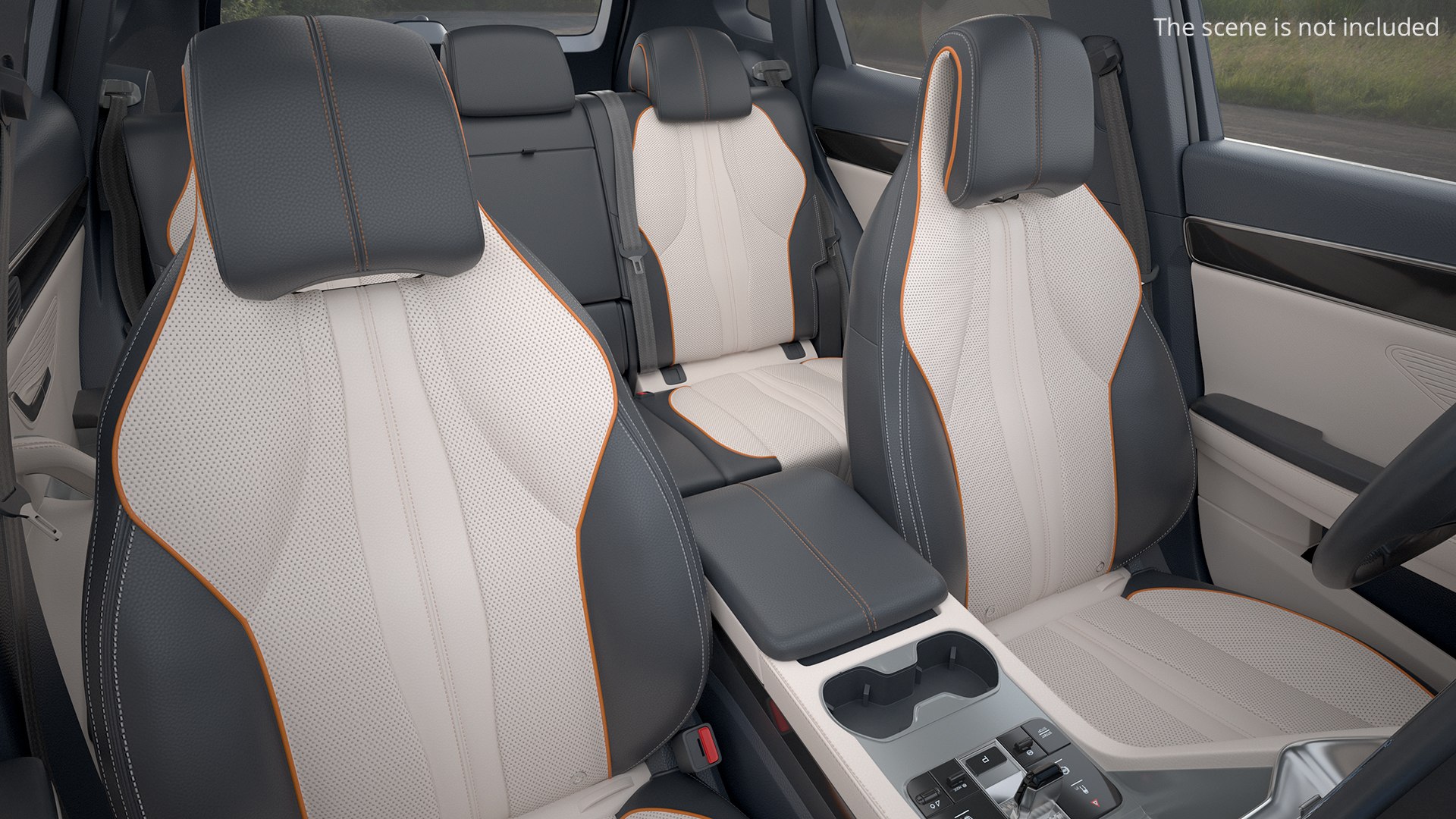 Panoramic Roof Electric SUV Black Rigged For Cinema 4D 3D Model ...