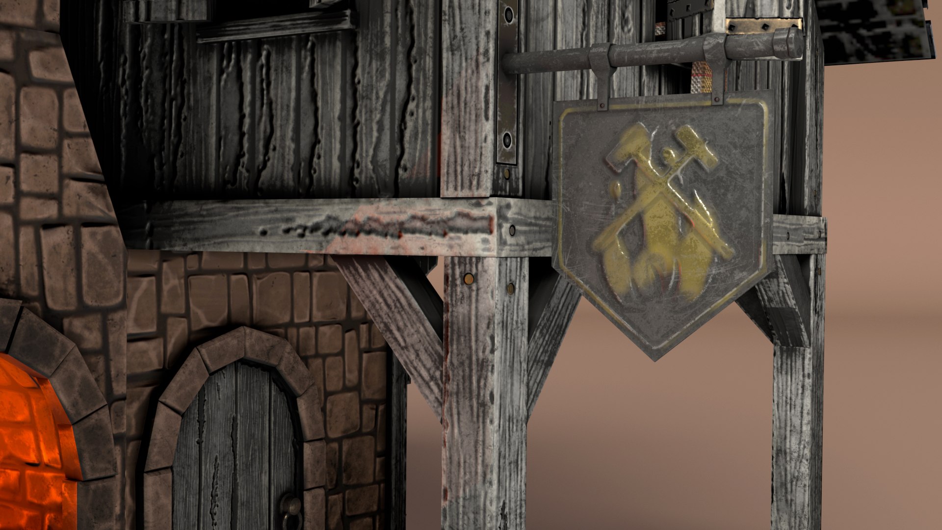 Medieval Blacksmith Forge Model - TurboSquid 1505362