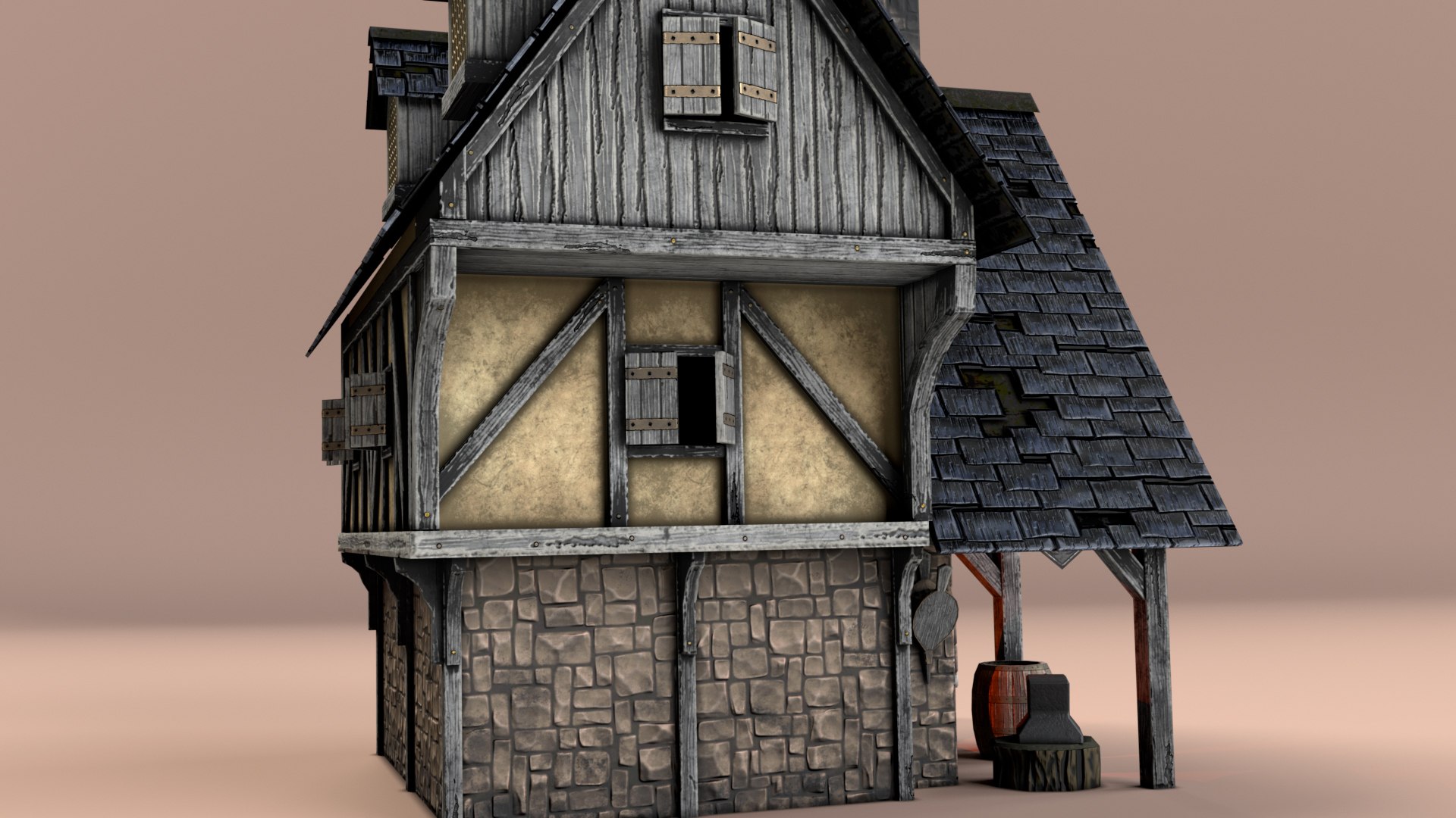 Medieval Blacksmith Forge Model - TurboSquid 1505362