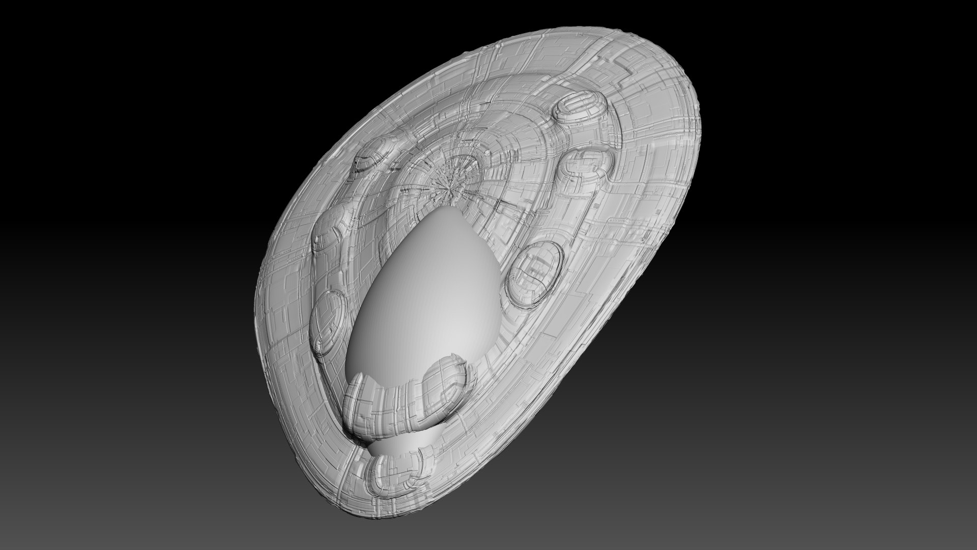 3D Model Alien Mothership - TurboSquid 2220385