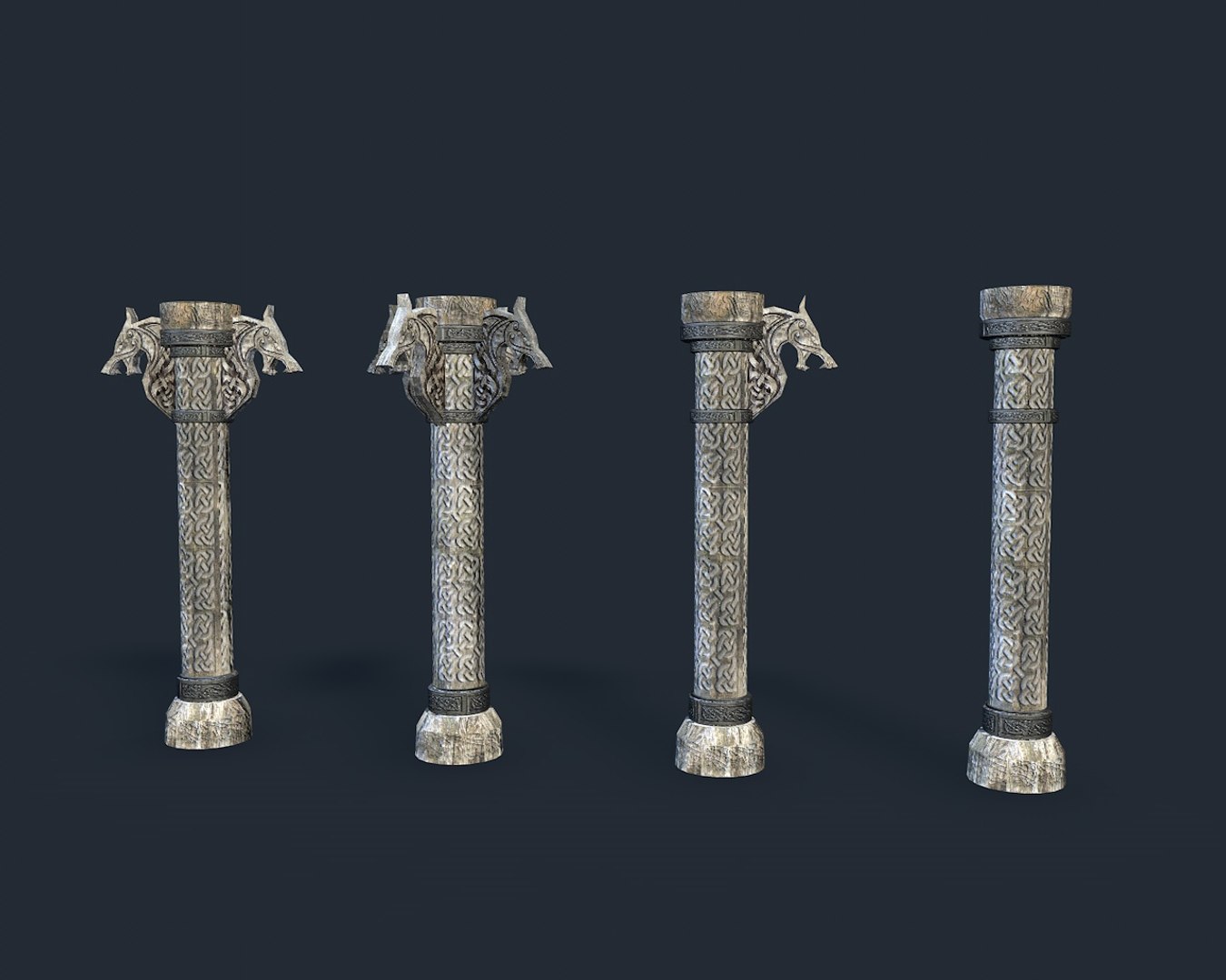 Norse Carved Column 3D Model - TurboSquid 1603387