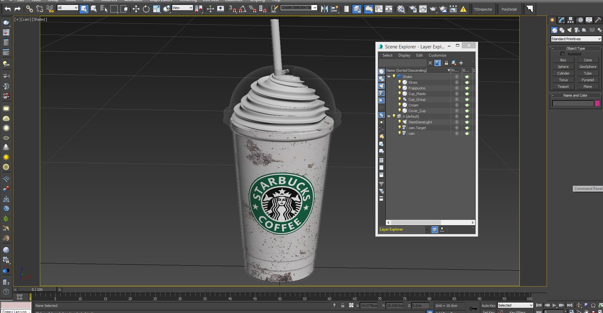 Starbucks vanilla chocolate frappuccino 3D model - TurboSquid 1452278